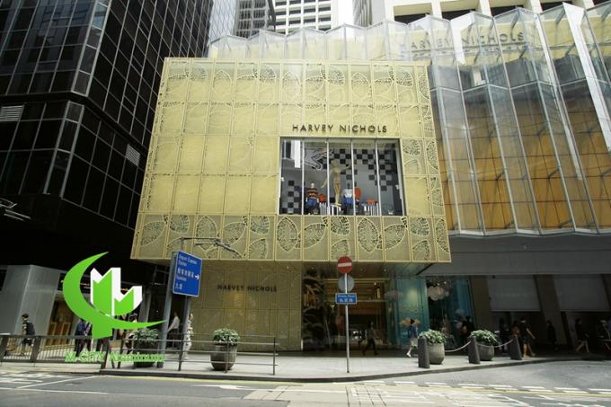 3D folded aluminum panels for building facade customized metal sheet