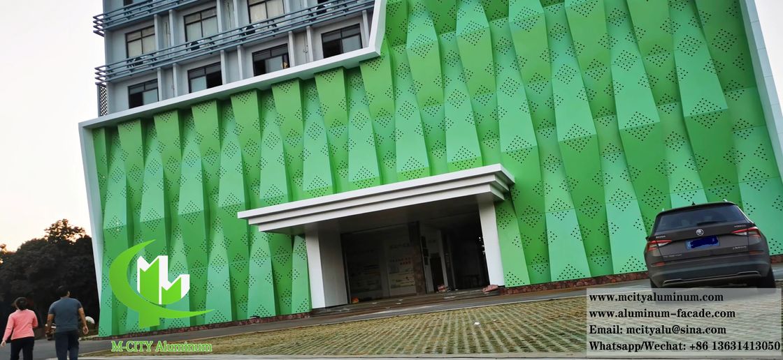 3D Aluminum Cladding with Perforated Design