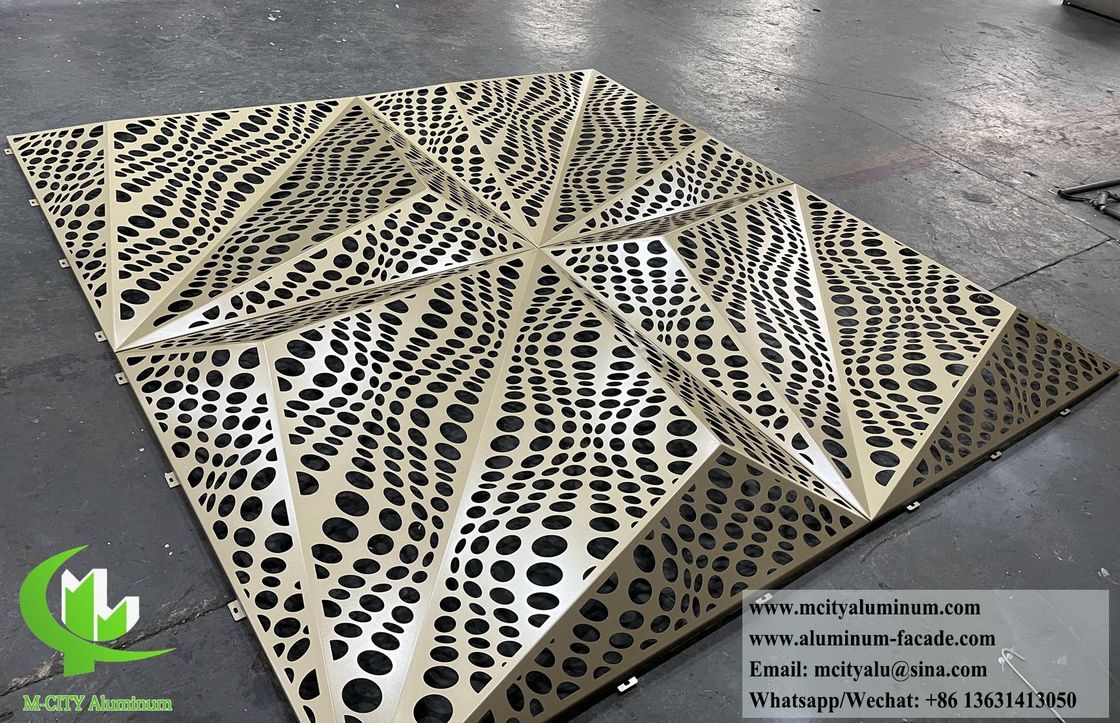 Metal Clad Aluminum Panels For Outdoor Wall Facade Decoration 3D Shape ...