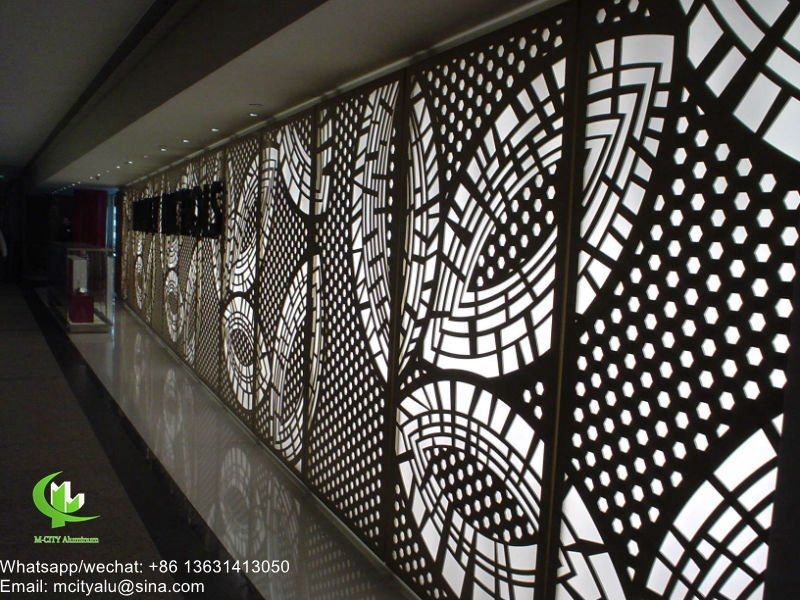 CNC Laser Cut Aluminum Hollow Screen Panel for Facade