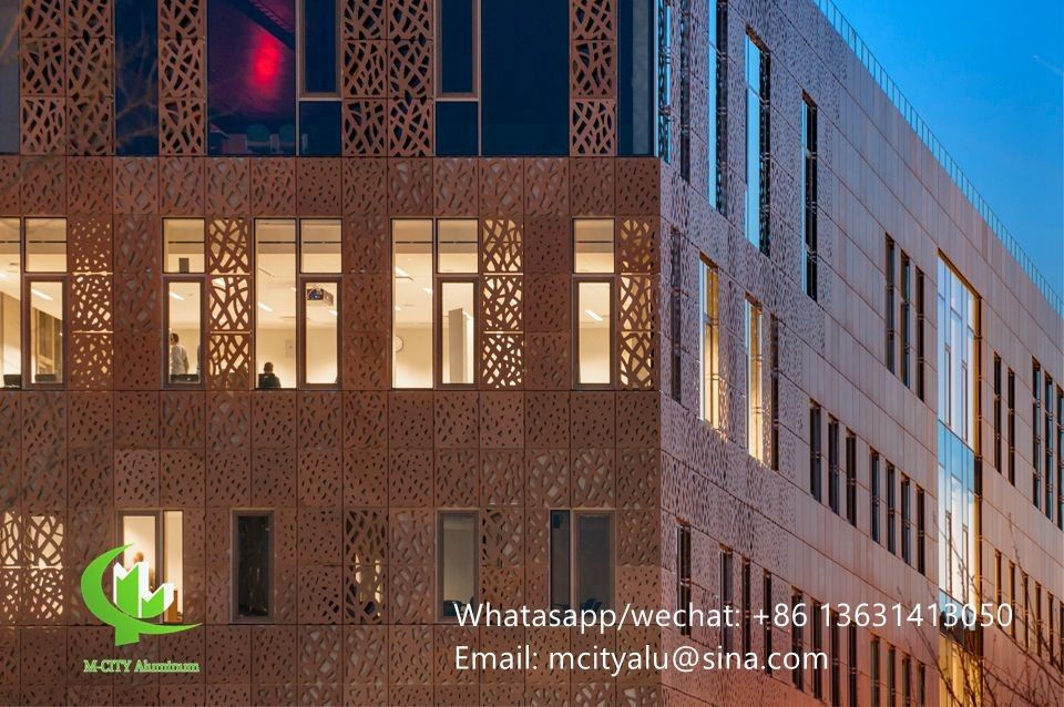 Aluminum perforated sheet for wall decoration with 2mm thickness pvdf paint