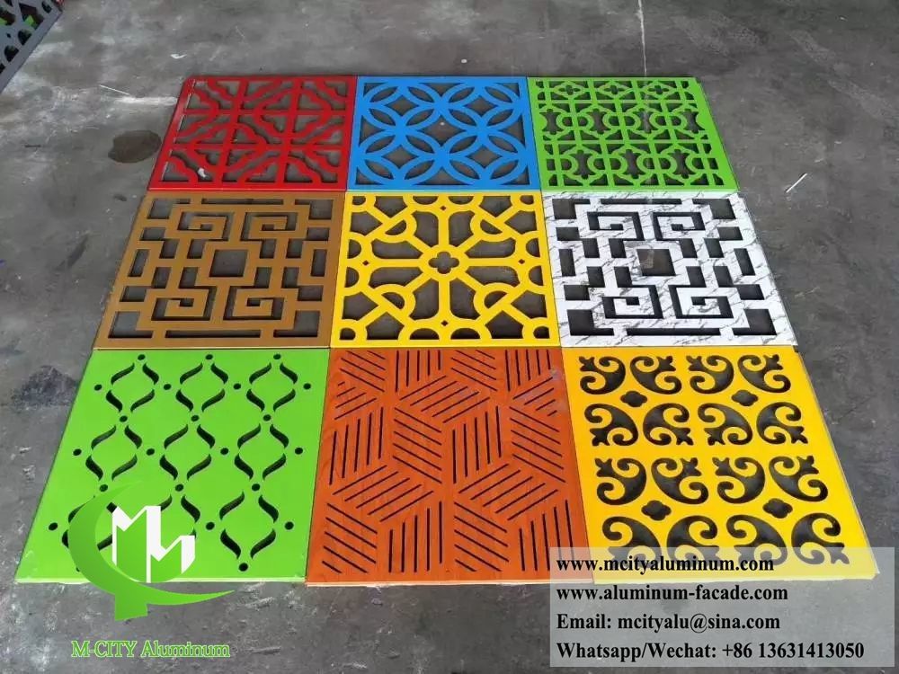 Metal CNC Aluminum Engraved Panel Perforated Sheet For Building Decoration