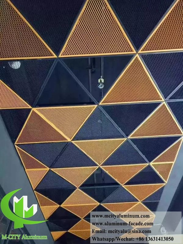 Expanded Mesh Metal Screen Aluminium For Ceiling And Facades Decoration