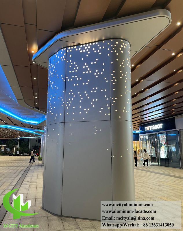 Decorative Metal Screen Aluminium Sheet Metal Panels For Column Cladding