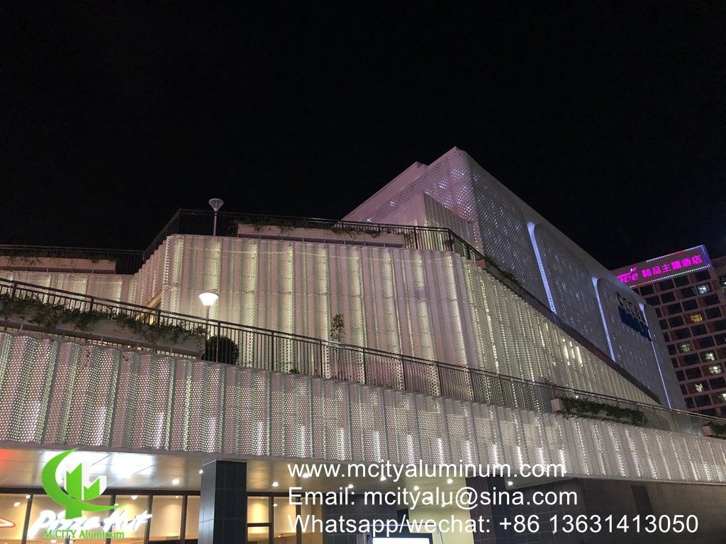 Perforated aluminum panel facade wall cladding panel exterior building ...