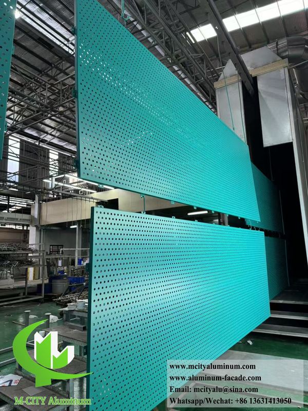 Custom Powder Coated Perforated Aluminum Facade 1000x2000mm