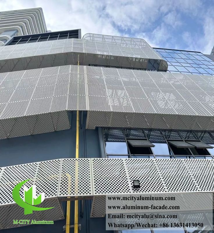 Powder Coated Perforated Aluminum AC Cover 1600x4000mm