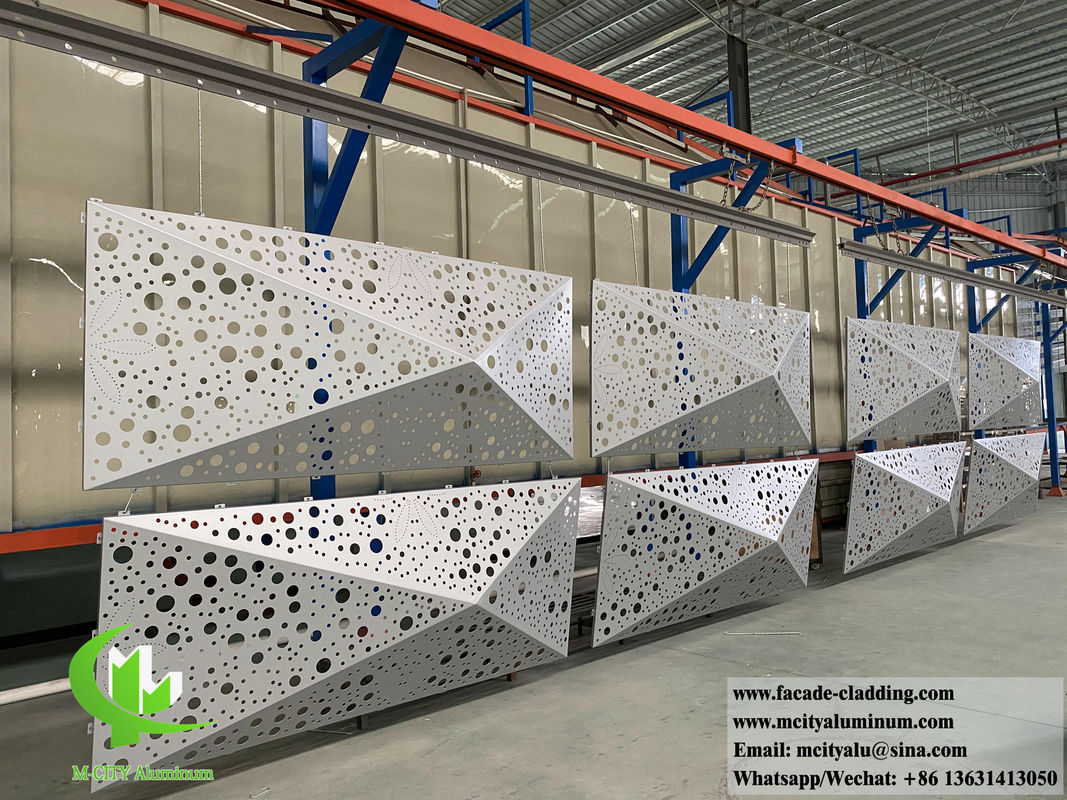 3D Aluminum Cladding with Custom Colors & Perforated Design