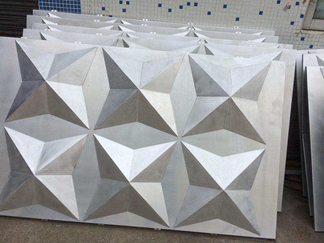 3D design solid aluminum wall cladding sliver color 3mm welding ...