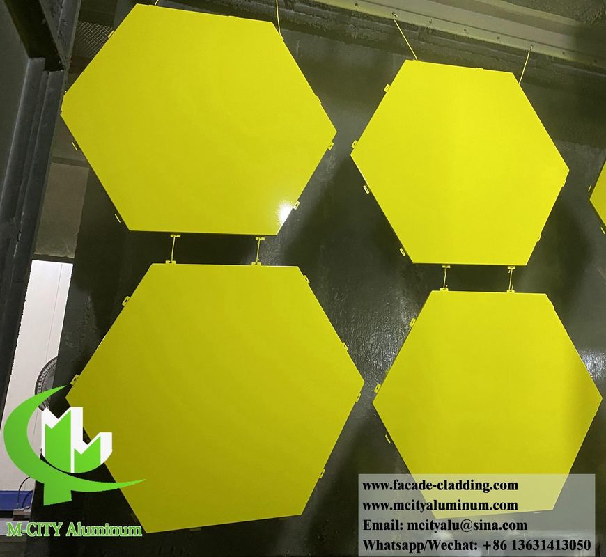 Metal Panels Hexagon Aluminum Sheet For Facade Cladding Wall Decoration