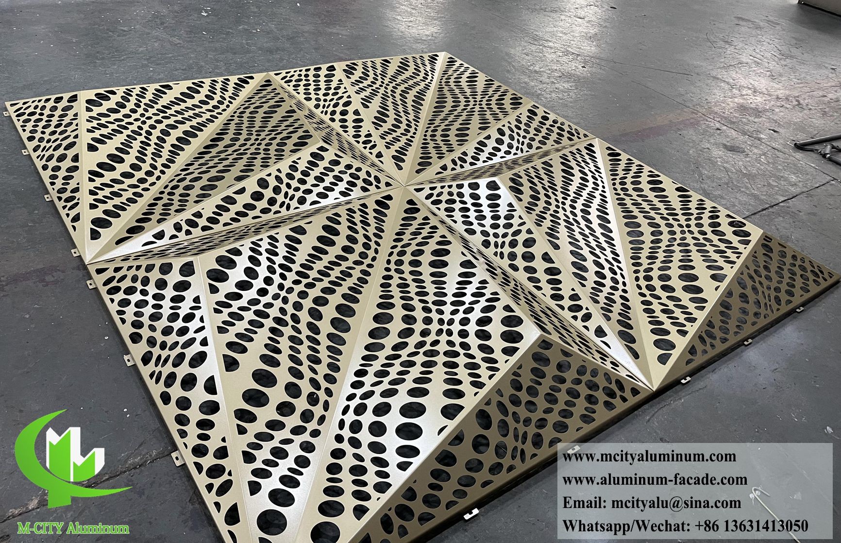 Metal Clad Aluminum Panels For Outdoor Wall Facade Decoration 3D Shape ...