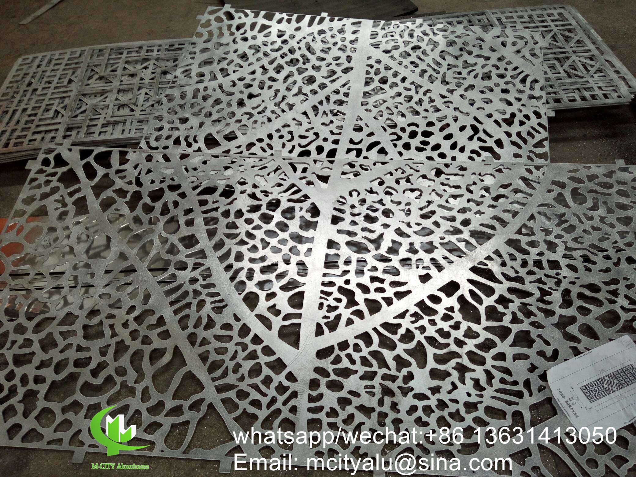CNC laser screen Perforated 3mm Metal aluminum cladding panel