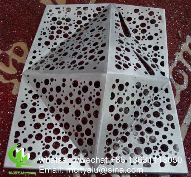 Aluminum perforated screen for facade curtain wall with 5mm thickness ...
