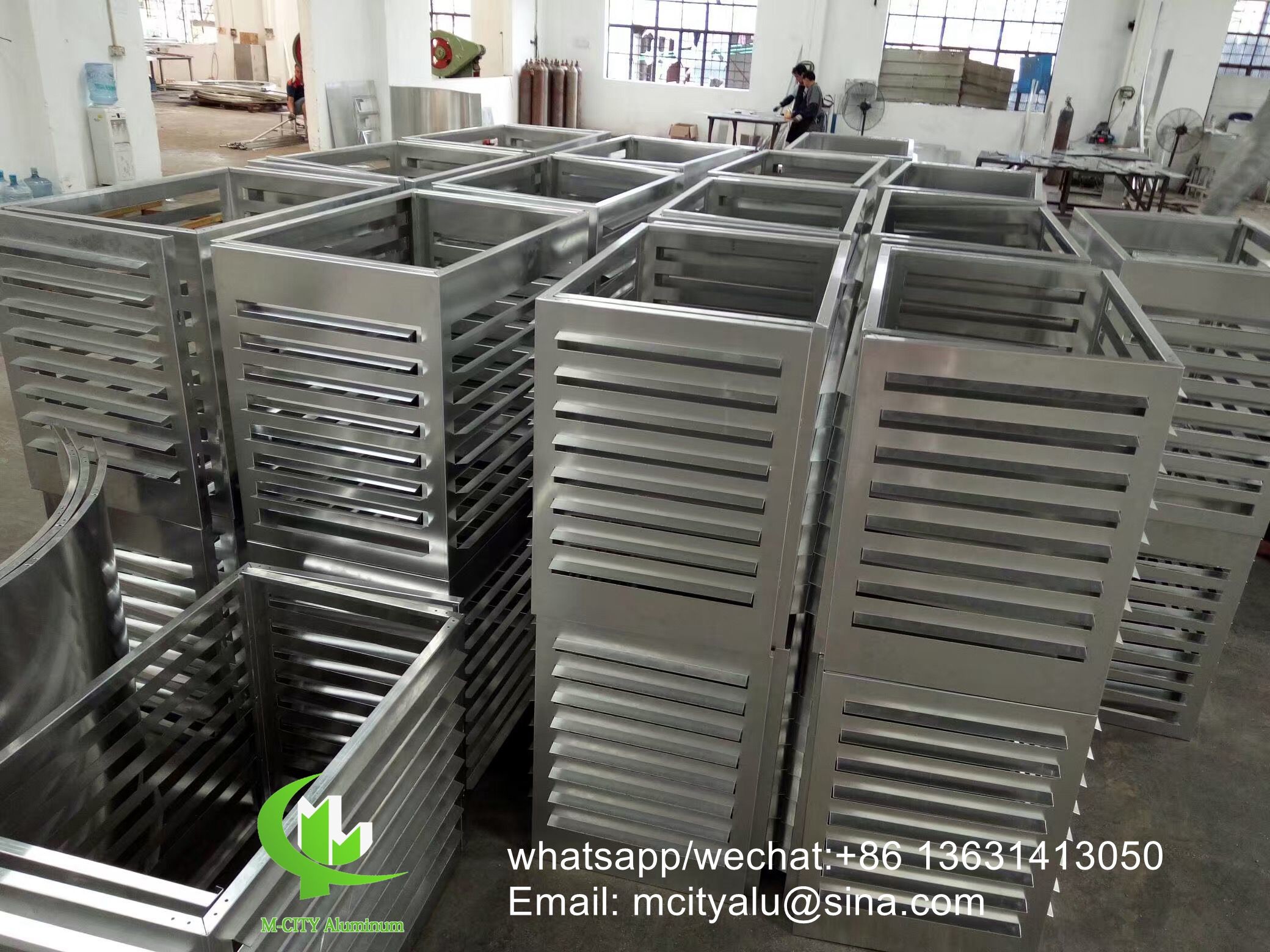 Powder Coated Aluminum AC Cover with Custom Patterns