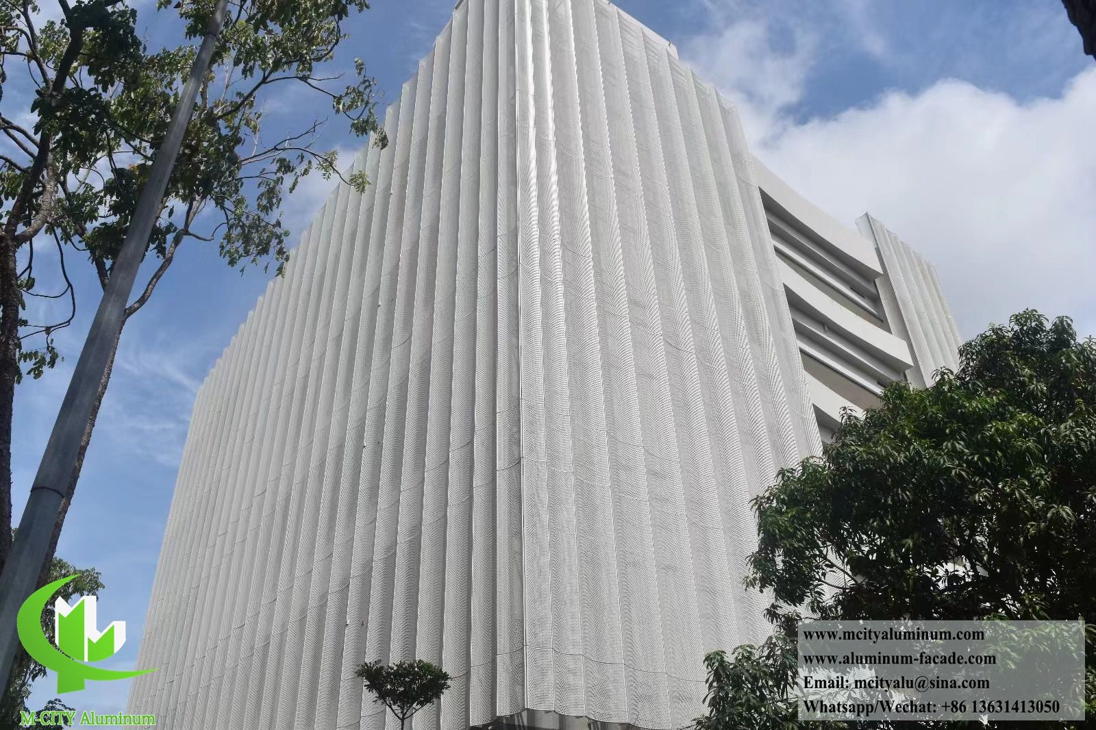 CNC Aluminum Facade Cladding Panel External Wall Decoration Perforated ...