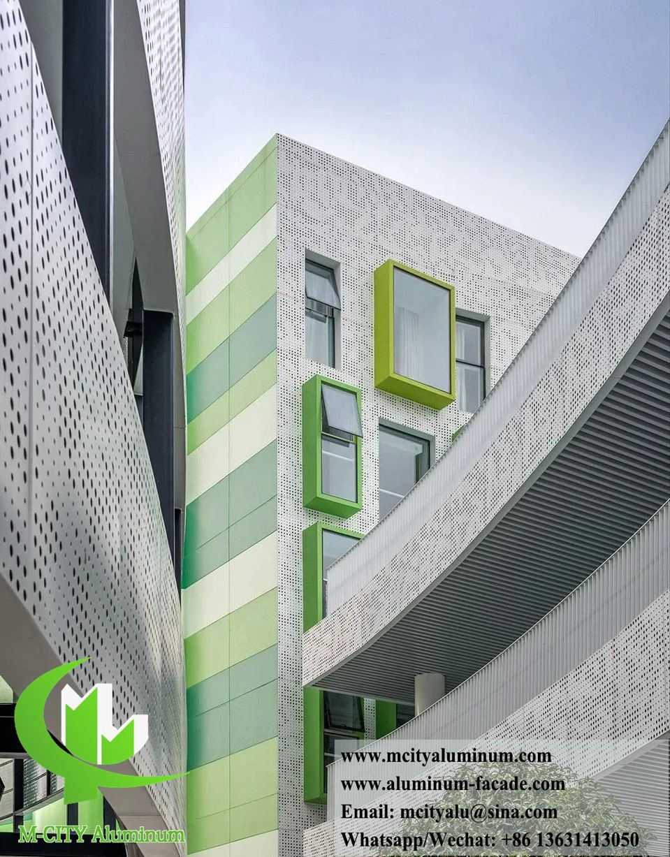 Architectural Metal Sheet Perforating Screen Aluminum Panels For Wall