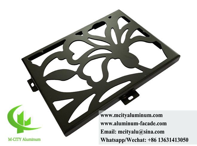 Laser Cut Metal Screen Solid Aluminum Panel With Hollow Pattern