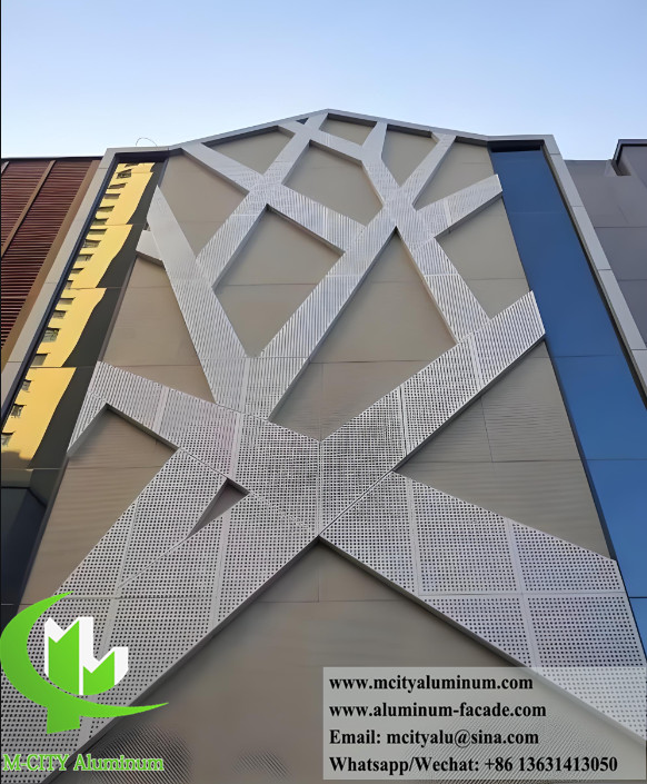 CNC Engraved Aluminum Facade with Custom Colors