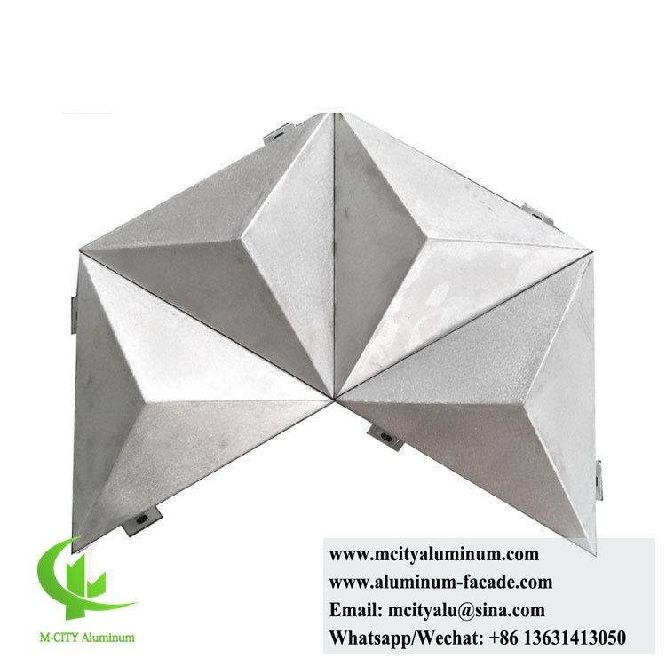 3d Wall Panels Metal Facades Triangle Shape Diamond Panels