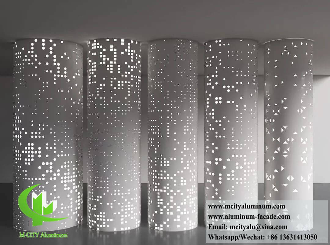 Custom Aluminium Column Cladding with Powder Coating