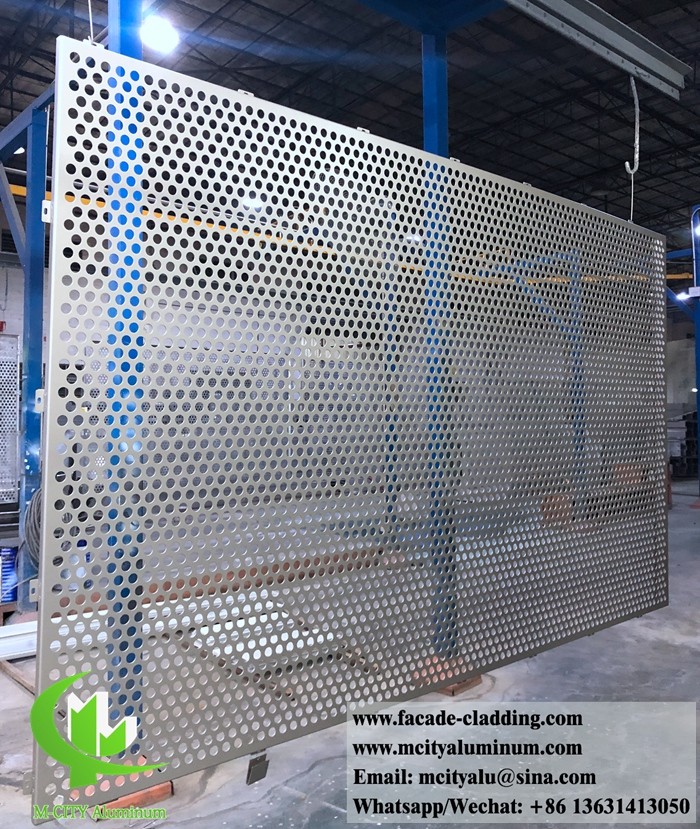 CNC perforated sheet metal Outdoor aluminium sheet facade cladding for ...