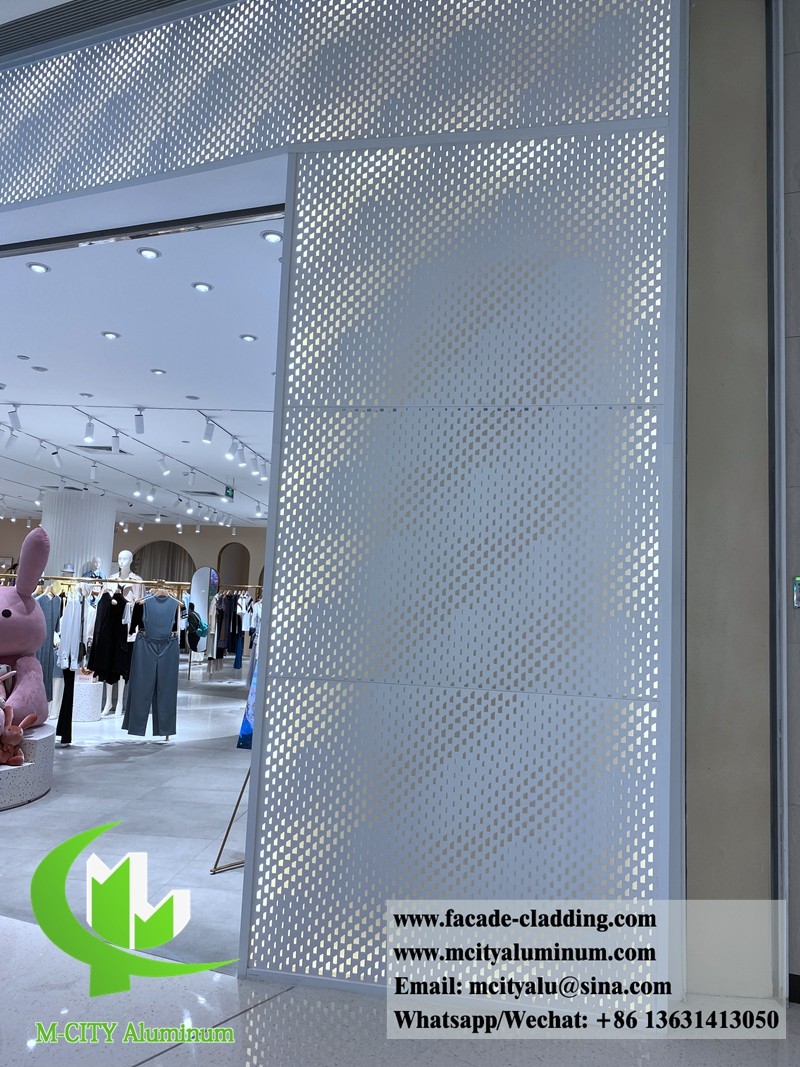 Peforated cladding aluminium facade panel metal sheet powder coated for ...