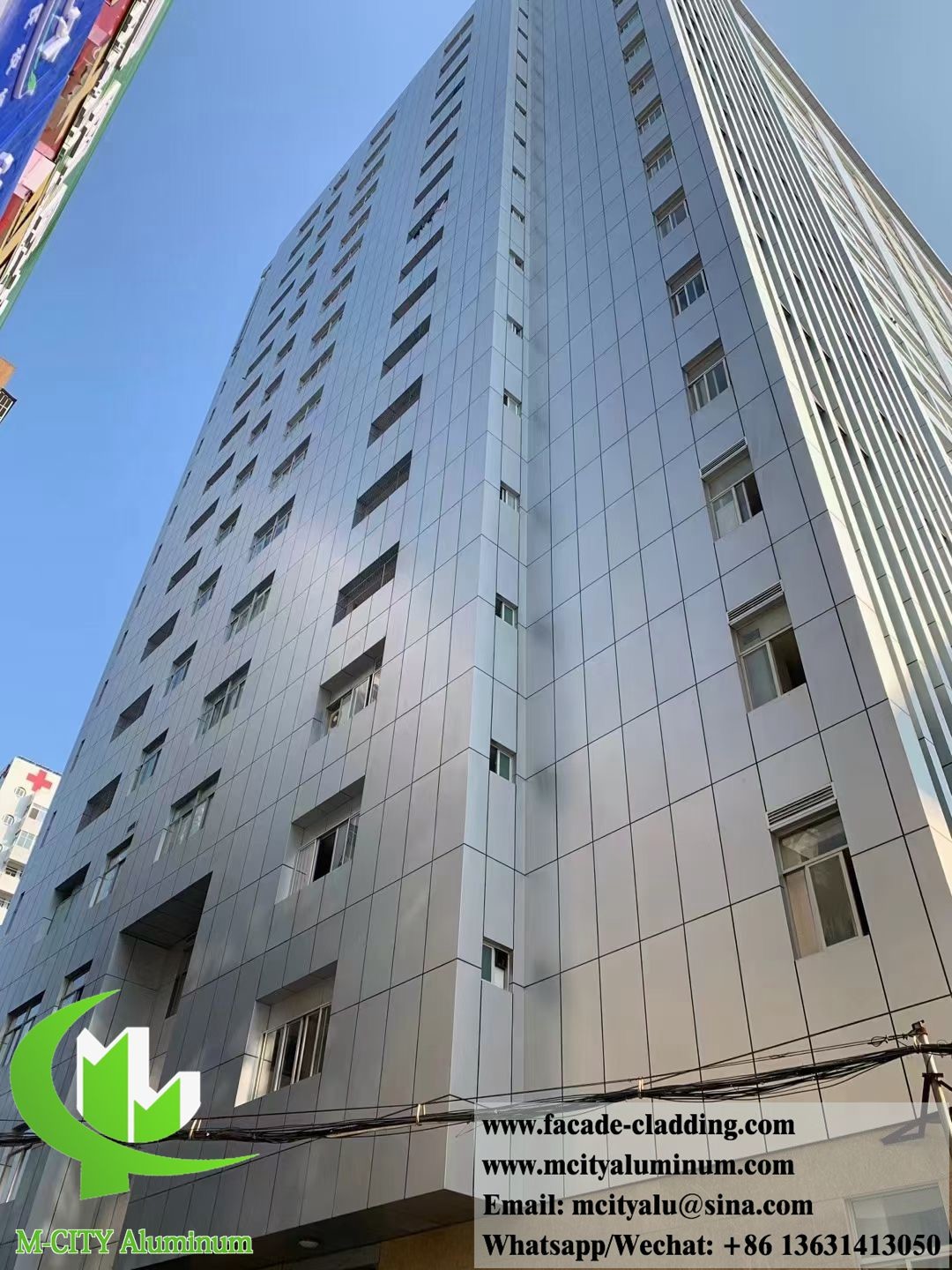 Solid Aluminum Wall Cladding 3mm PVDF Finish 15 Years Warranty Exterior ...