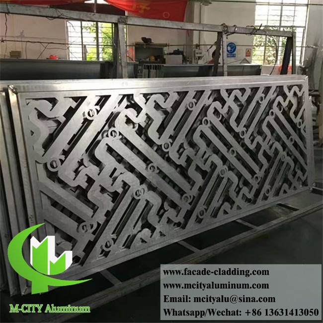 Laser Cut Aluminum Screen Panel with Custom Design