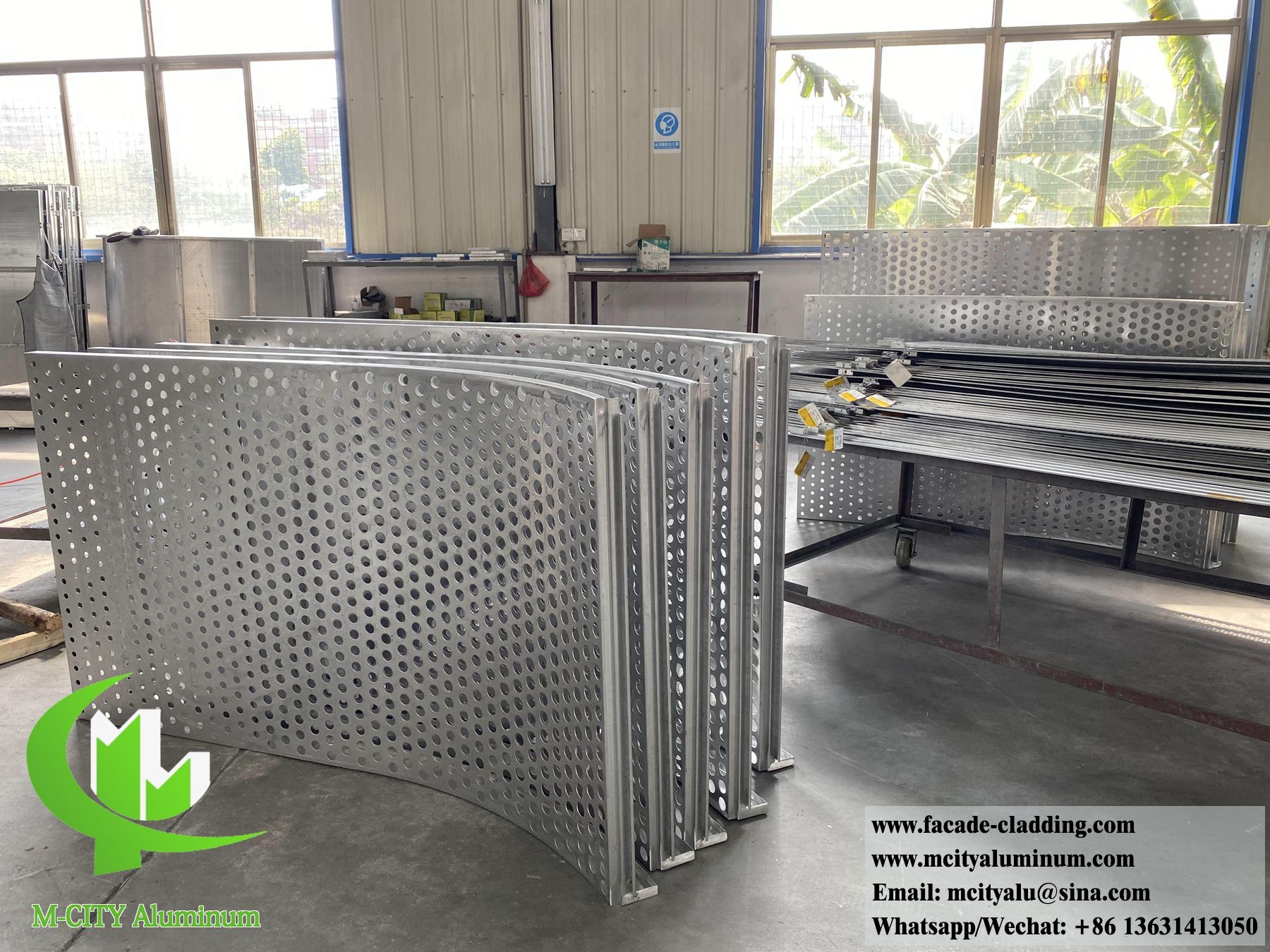 Curved Metal Cladding Aluminum Sheet Perforated Panels For Wall ...