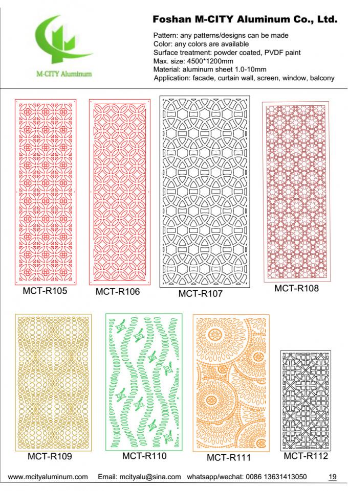 Aluminum cnc perforated laser cut panel Metal aluminum cladding panel ...