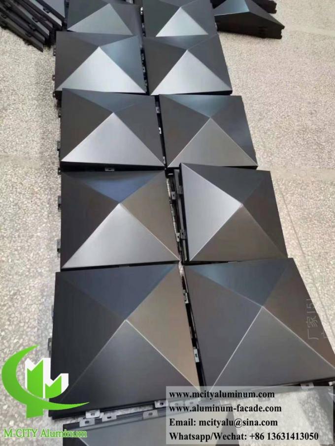 Architectural Aluminum Wall Facade Cladding With 3D Shape