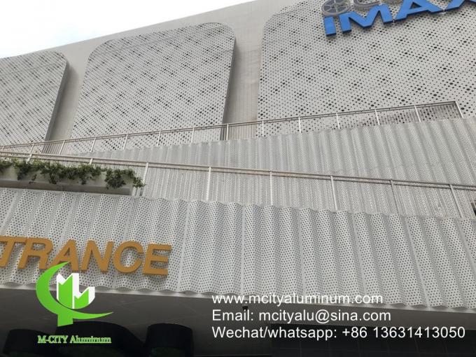 Exterior Metal patterned aluminum facade cladding metal curtain wall ...