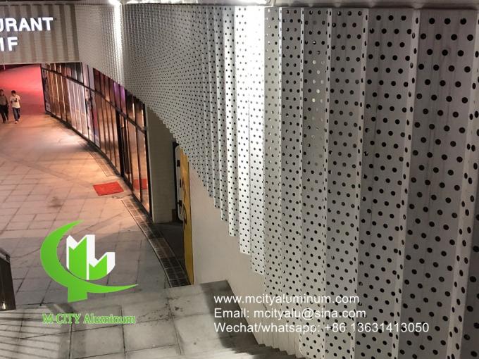 CNC aluminum cladding facade wall cladding exterior building curtain ...