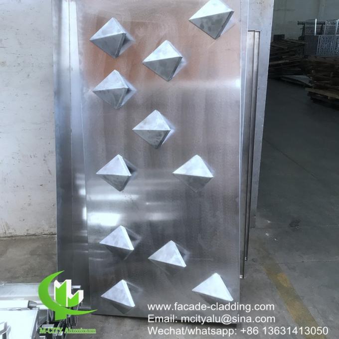 3D folded aluminum panels for building facade customized metal sheet