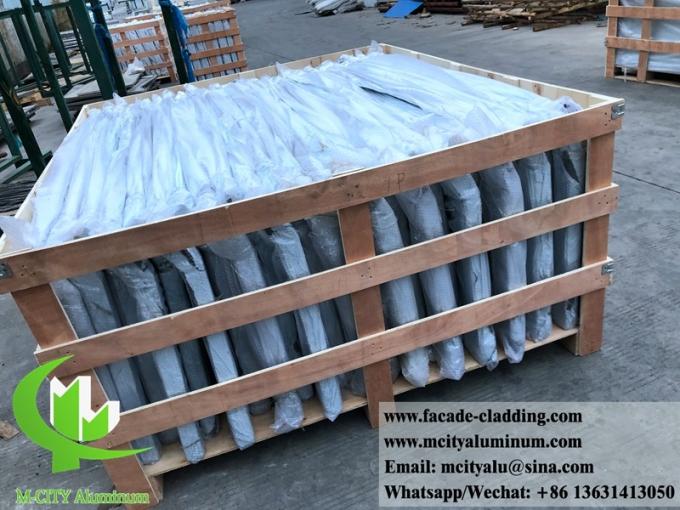 Triangle shape Perforated metal cladding aluminium facades for building ...