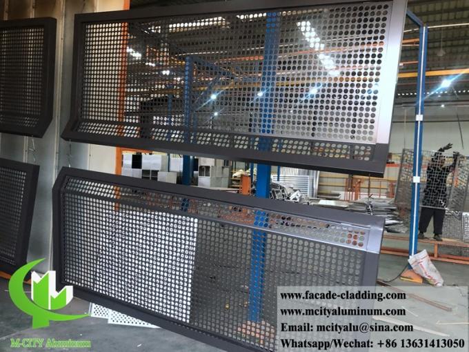 Triangle shape Perforated metal cladding aluminium facades for building ...