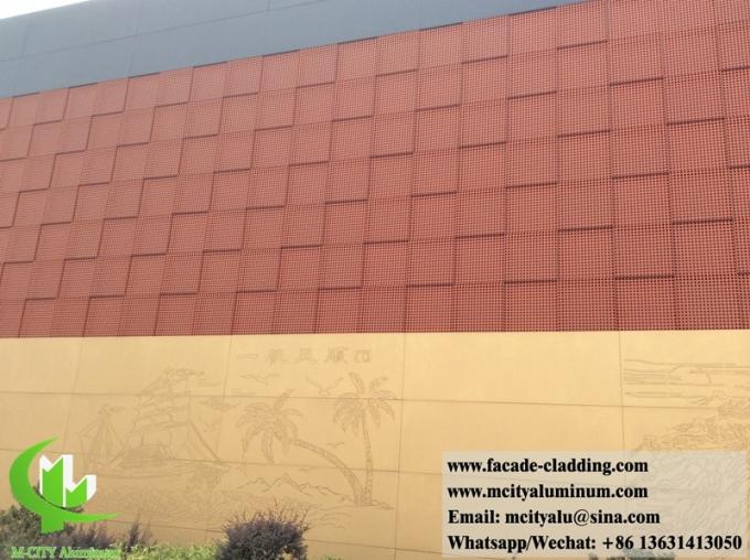 Exterior Metal patterned aluminum facade cladding metal curtain wall ...