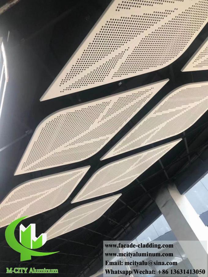 Perforated metal ceiling aluminium panel for building decoration white ...