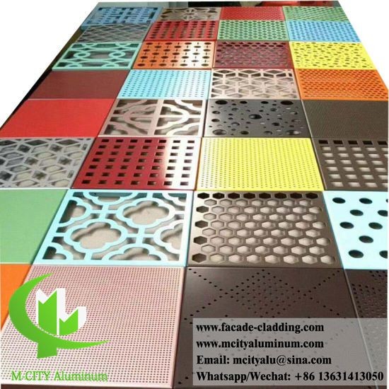 Decorative Perforated Aluminum Cladding Metal Sheet For Building ...