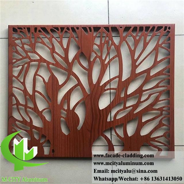 Red Color Metal Cladding 3D Design For Facade Wall Decoration PVDF ...