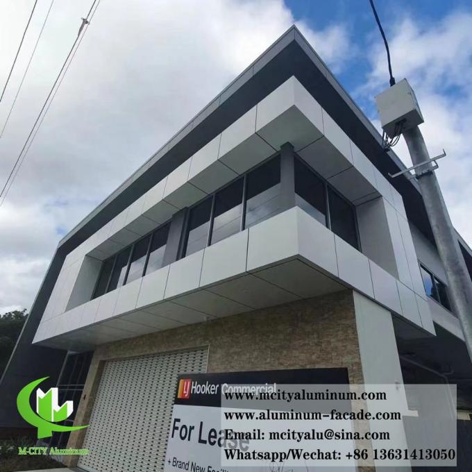 Architectural Metal Wall Panels Solid Aluminum Cladding PVDF Facades System fireproof